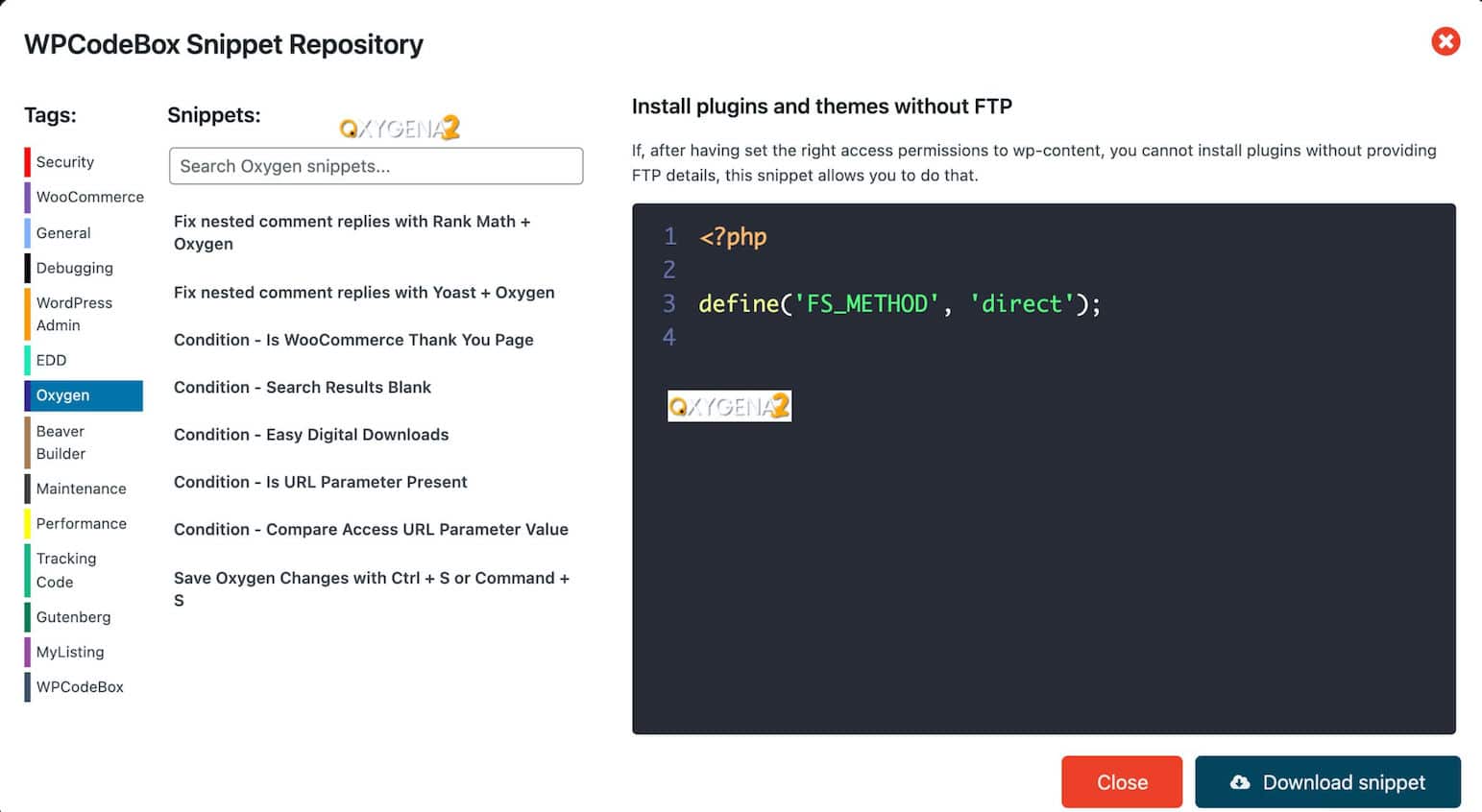 WpCodeBox - Oxygenados La comunidad